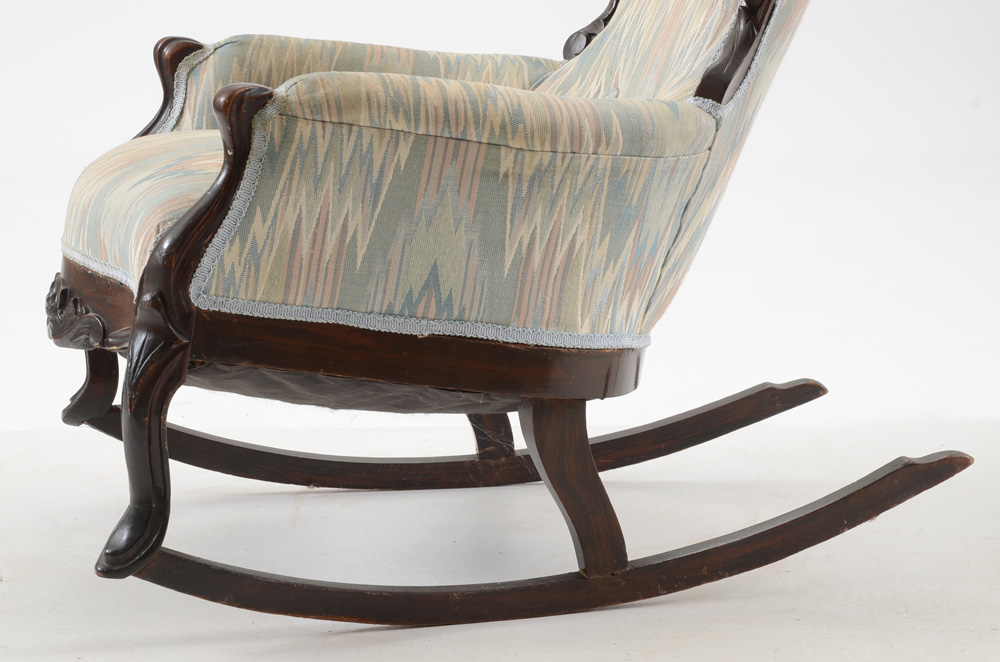 1860 Victorian Lady's Slipper Rocking Chair | EBTH