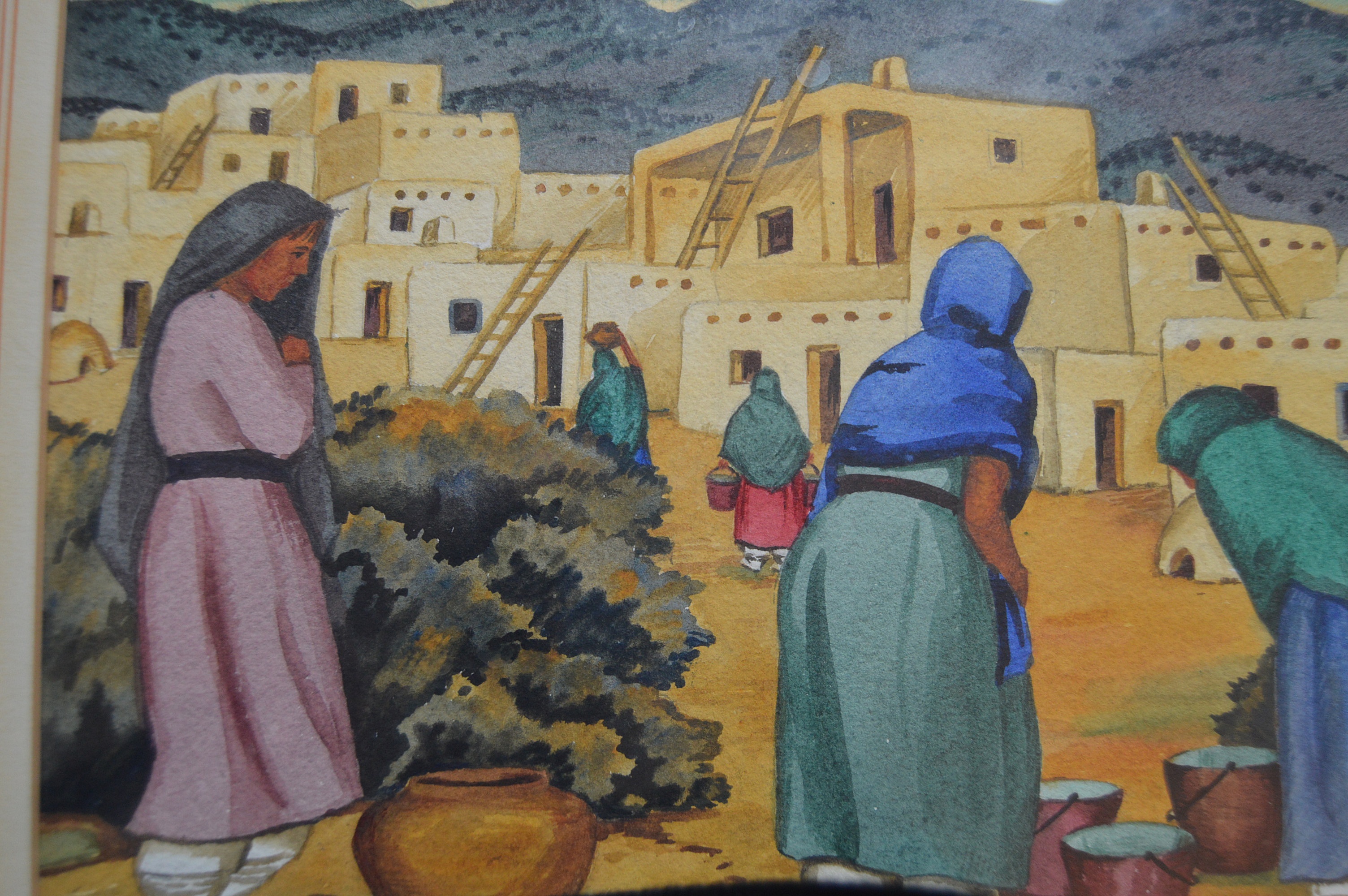 Original Signed Southwestern Watercolor Landscape by Alma Knauber | EBTH