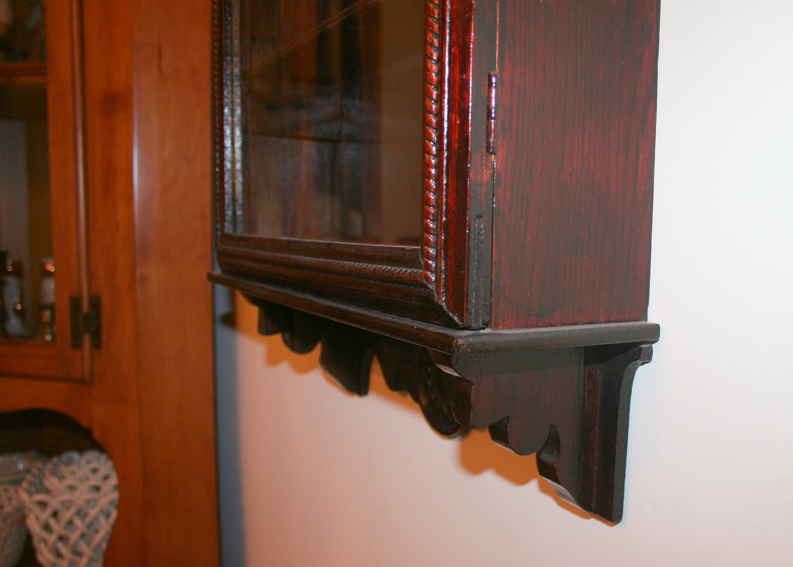 Antique Wall-Mount Display Cabinet | EBTH