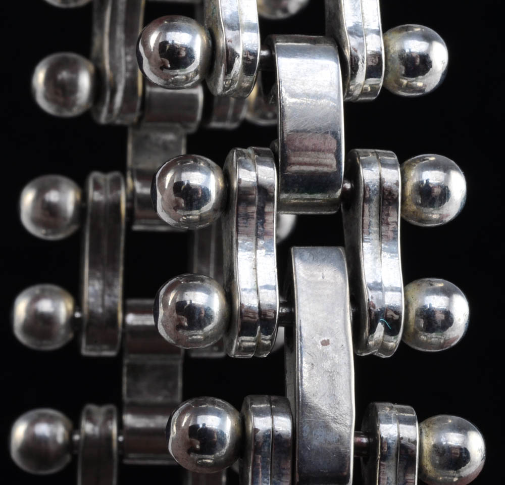 Vintage Taxco, Mexico Sterling Silver Chain Link Bracelet | EBTH