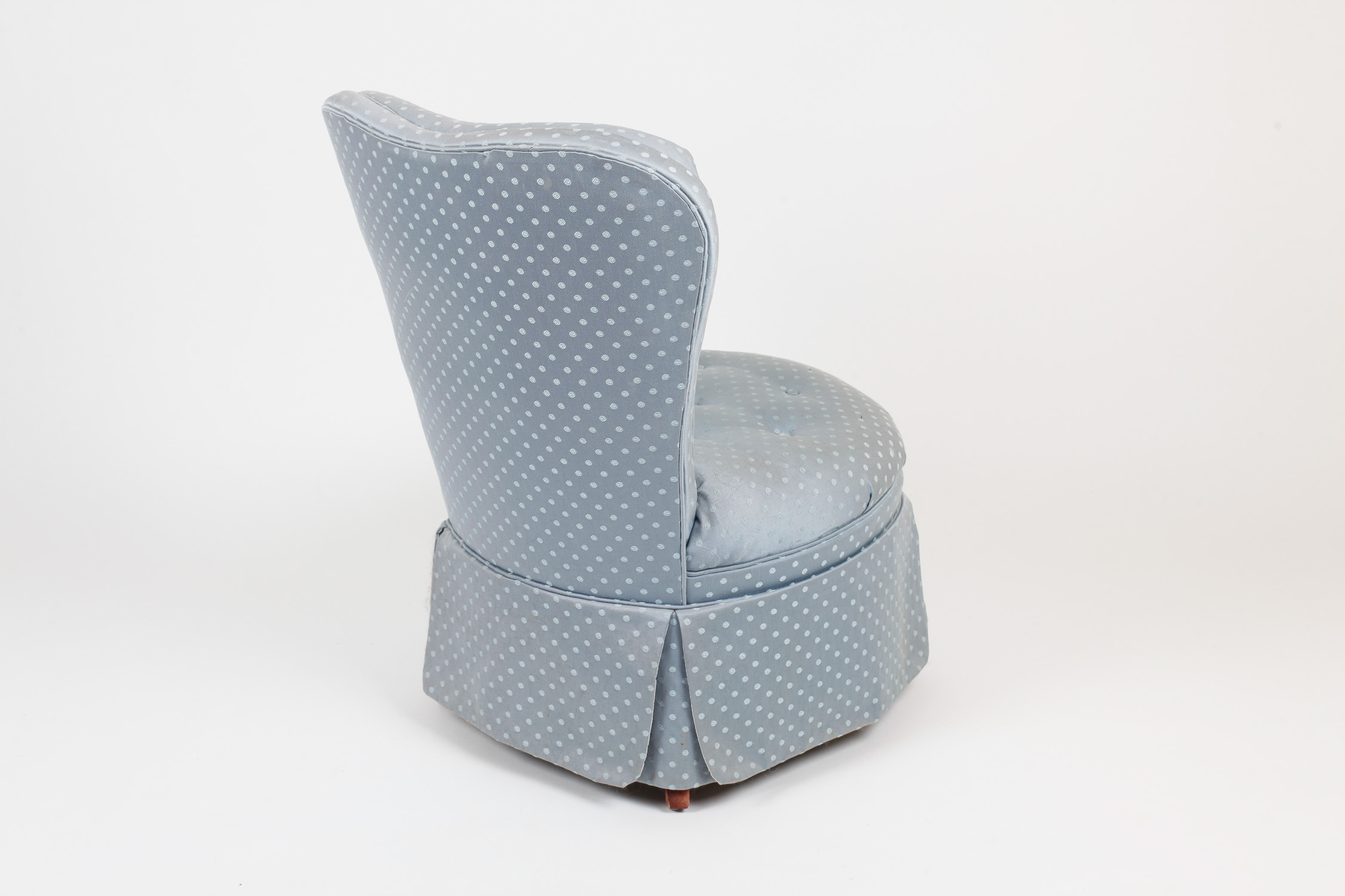 Upholstered Sky Blue Accent Chair | EBTH