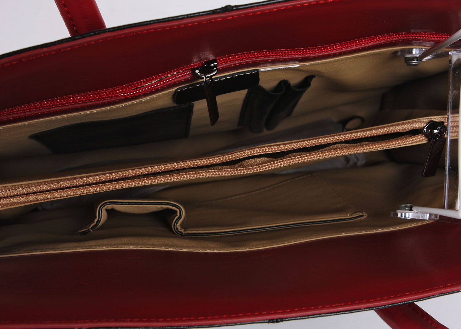 Black and Red Leather Work Bag | EBTH