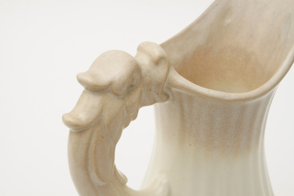 Vintage Red Wing Ewer Pitcher with Dragon Handle | EBTH