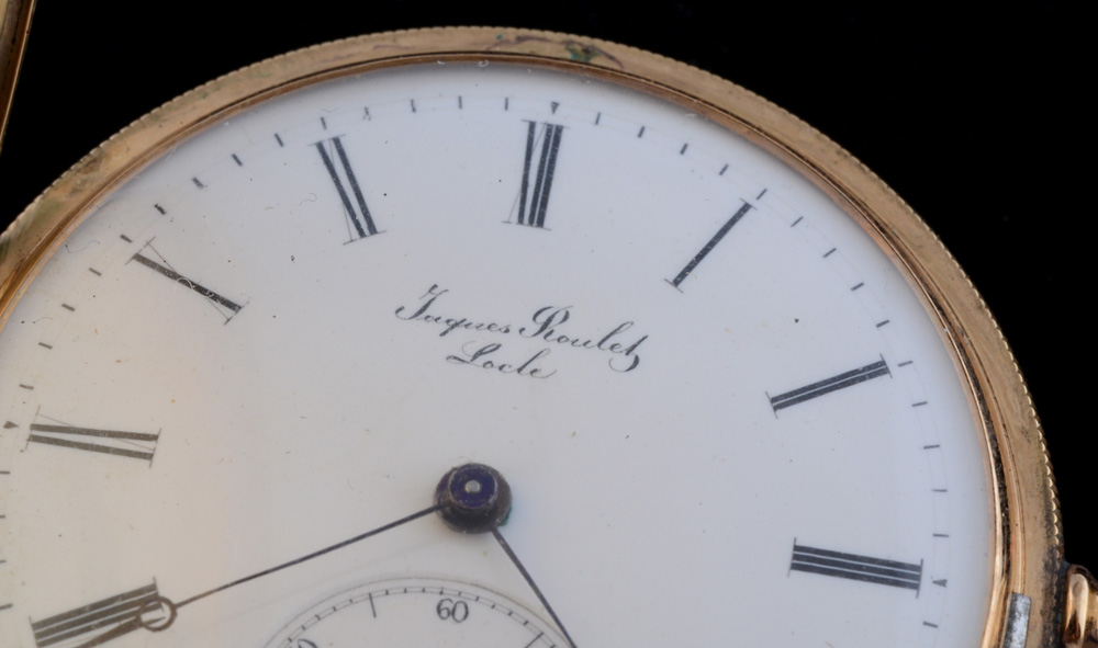 14K Gold Peacock Niello Jacques Roulet Locle Pocket Watch | Everything ...