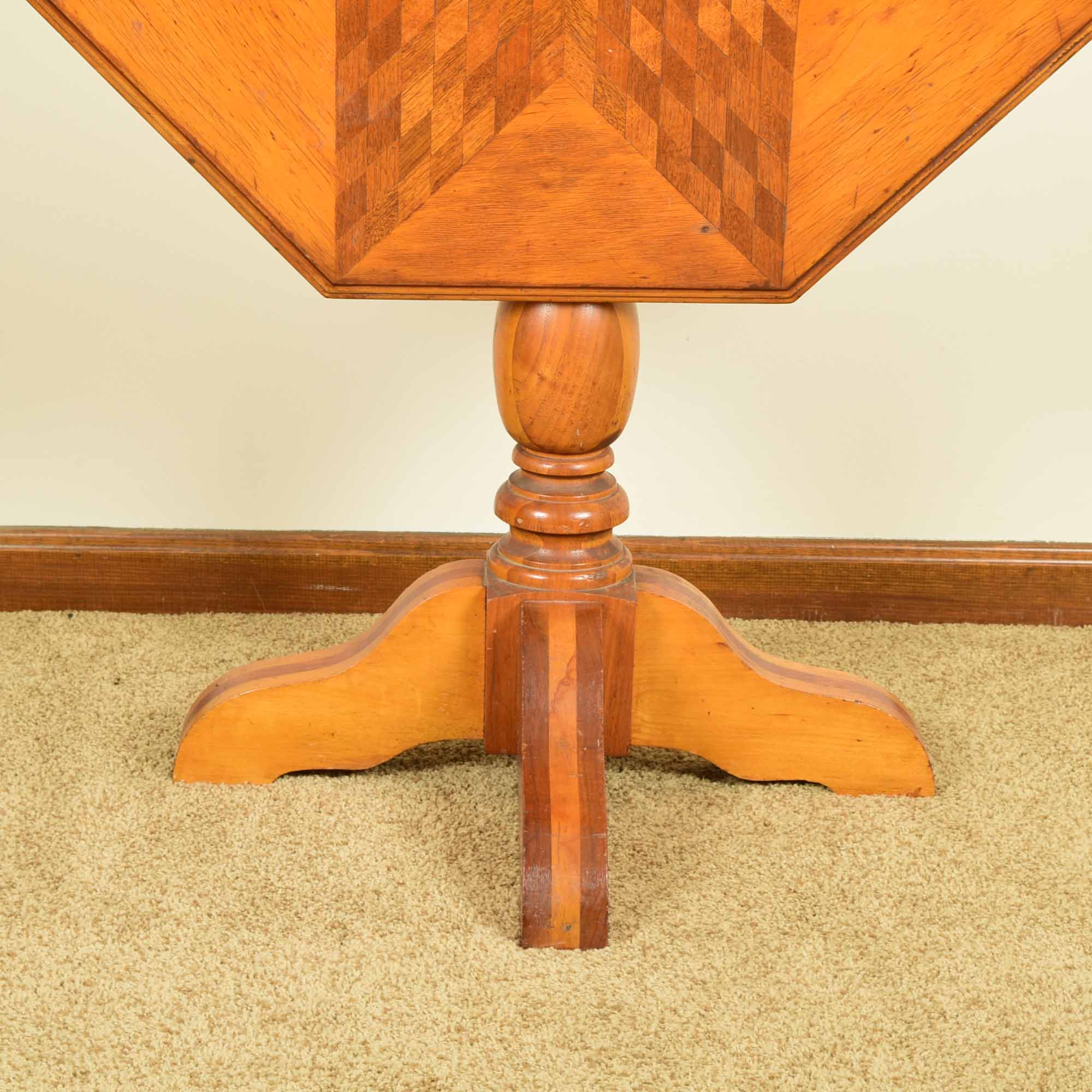 Octagonal Star Inlay Tilt-Top Table | EBTH