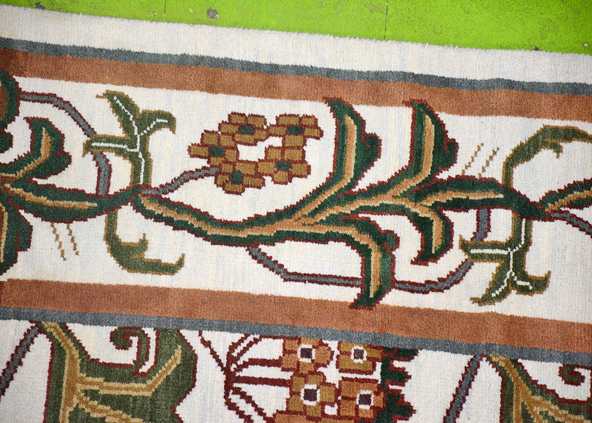 Signed Large Handmade Contemporary Indian Rug | EBTH