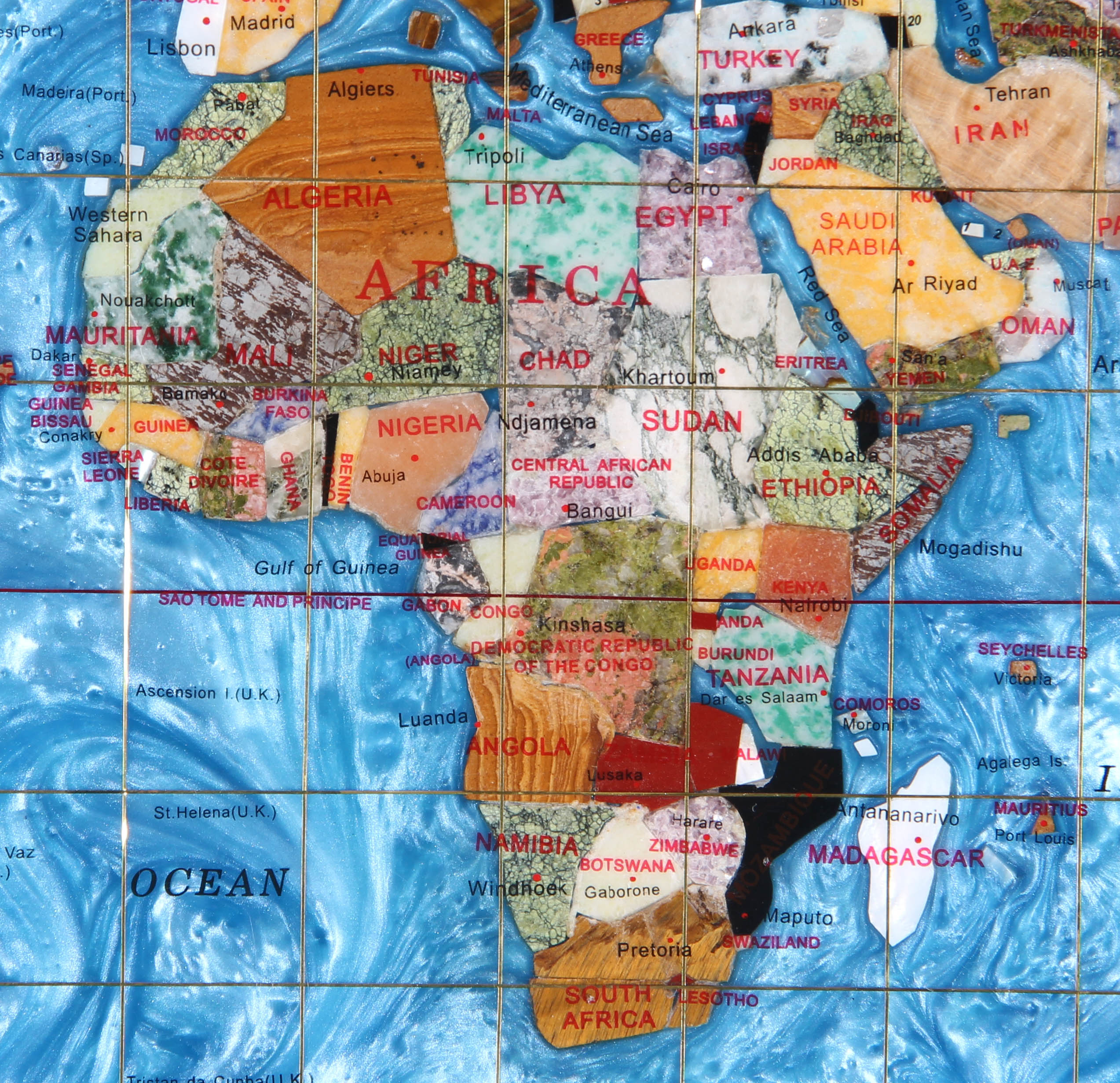 Framed Mixed Media Map of the World | EBTH