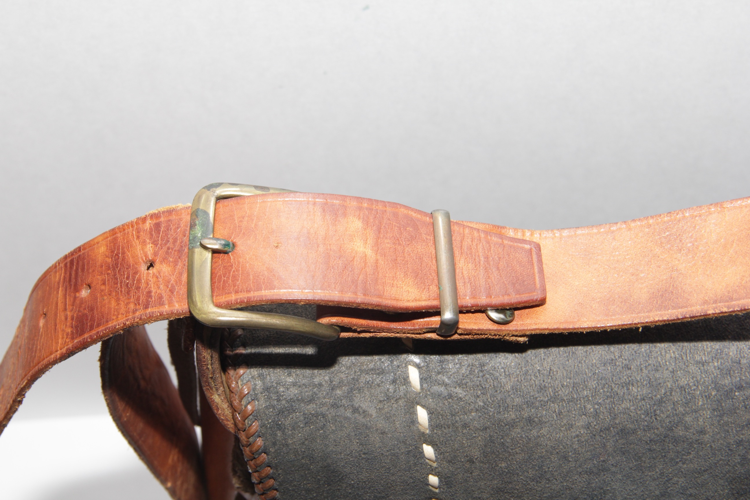 Handmade Leather and Suede Saddlebag | EBTH