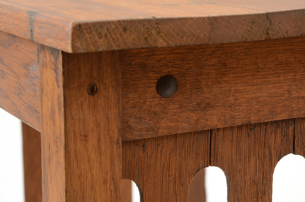 Oak Wood Mission Table | EBTH