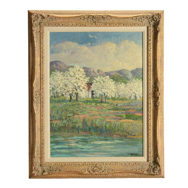 Joseph Baris Oil on Canvas Impressionistic Landscape | EBTH