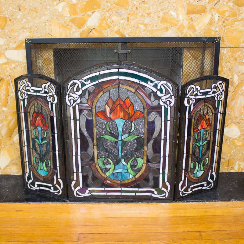 Stain Glass Fireplace Screen | EBTH