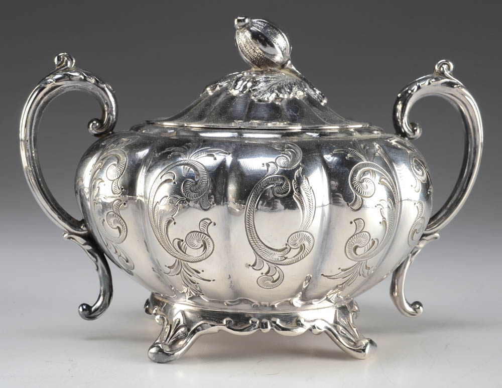 Seven Piece Silver Plate Community "Melon" Hand-Chased Tea Set | EBTH