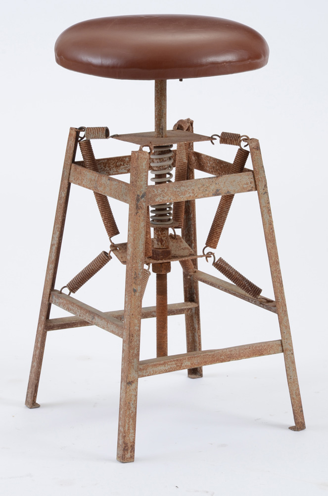 Industrial Style Spring Base Adjustable Height Stools | EBTH