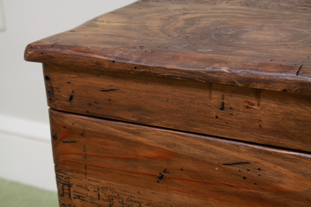 Antique Style Distressed Wood Trunk | EBTH