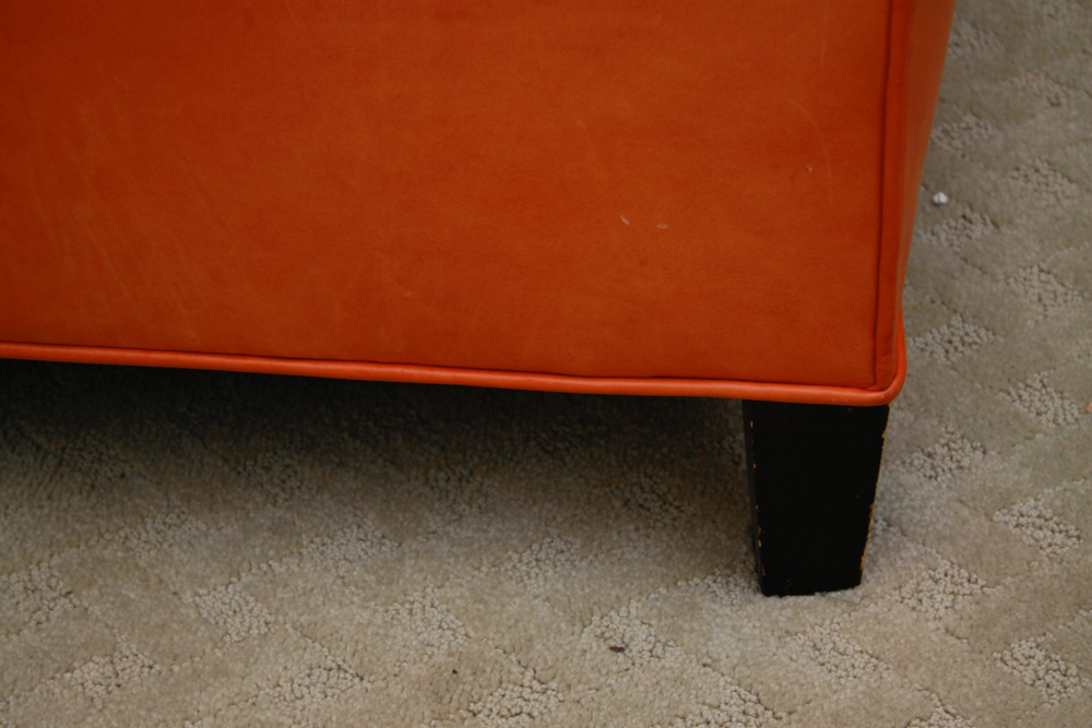 Crate & Barrel Persimmon Leather Poet Chair | EBTH