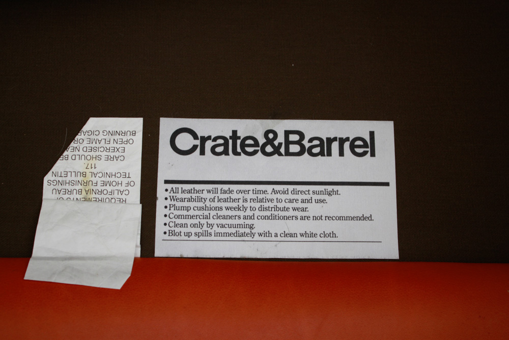 Crate & Barrel Persimmon Leather Poet Chair | EBTH