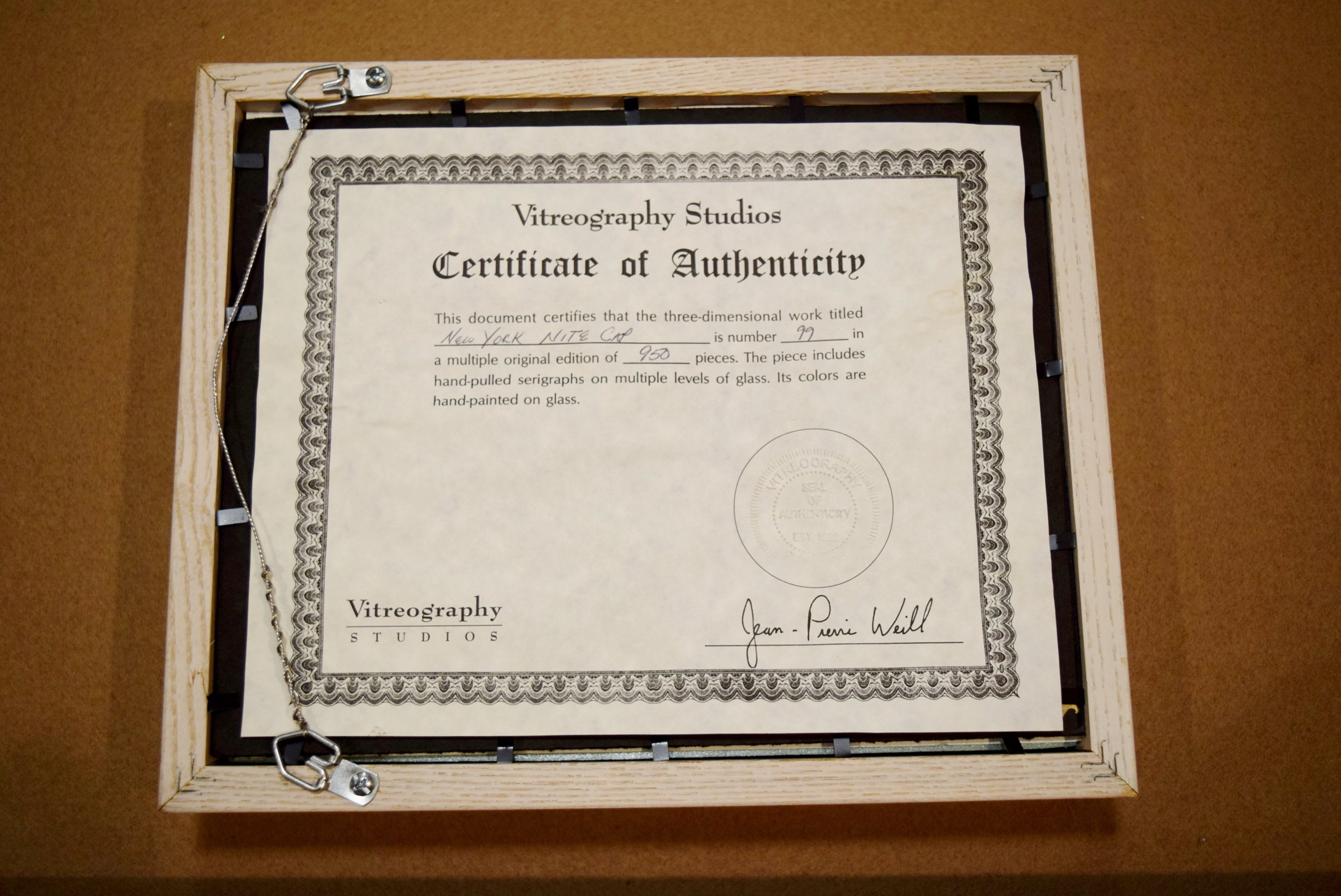 Jean Pierre Weill Signed Vitreograph "NY City Nite Cap" | Everything ...