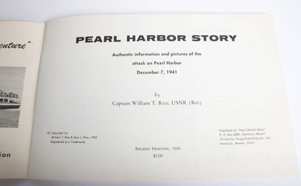 1968 Fourth Printing of Circa 1941 "Pearl Harbor Story" Picture Booklet ...