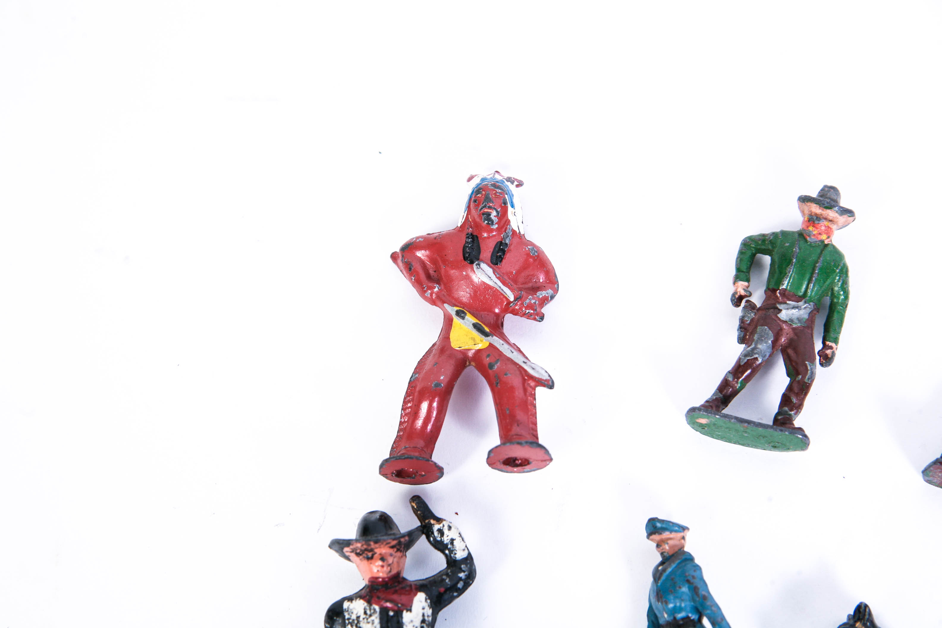Mid Century Die Cast Metal Cowboys, Indians and Horses, Made in England ...