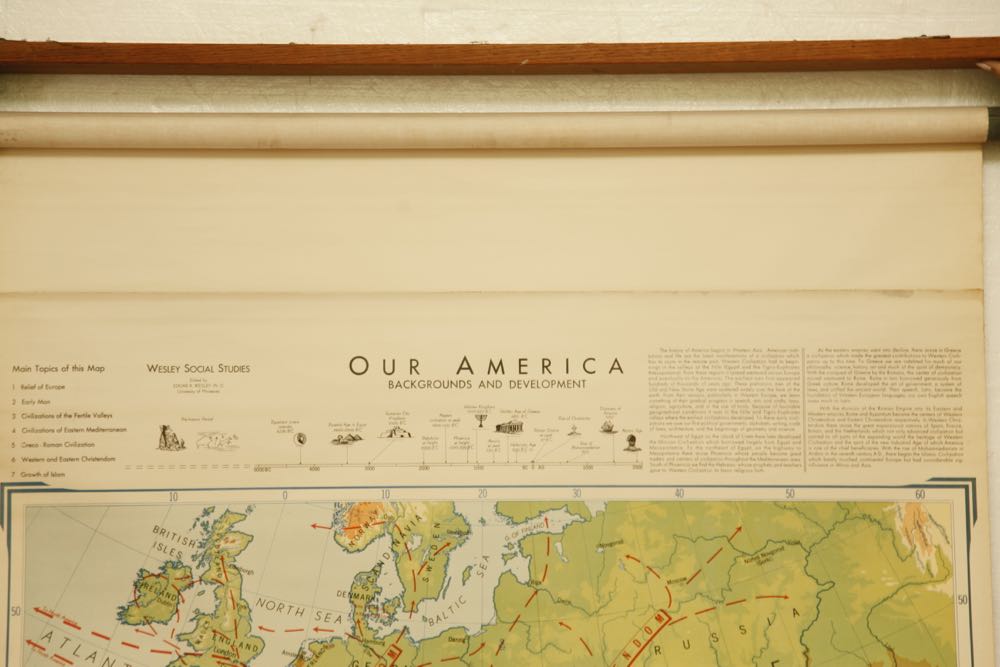 1949 Vintage School Map | EBTH