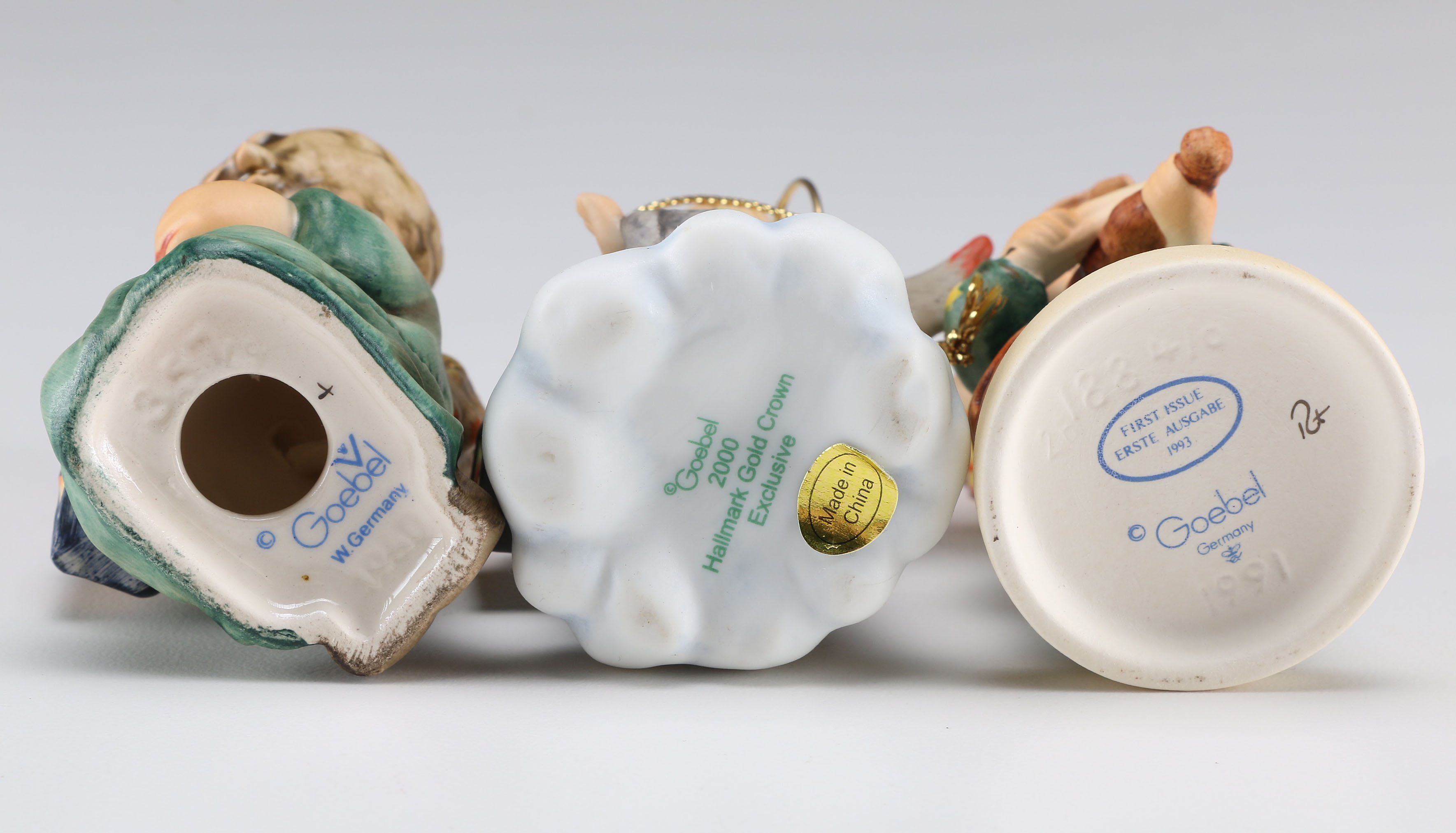 Hummel Ceramic Angel Decor and Set of Three Ricolor Picture Plaques ...