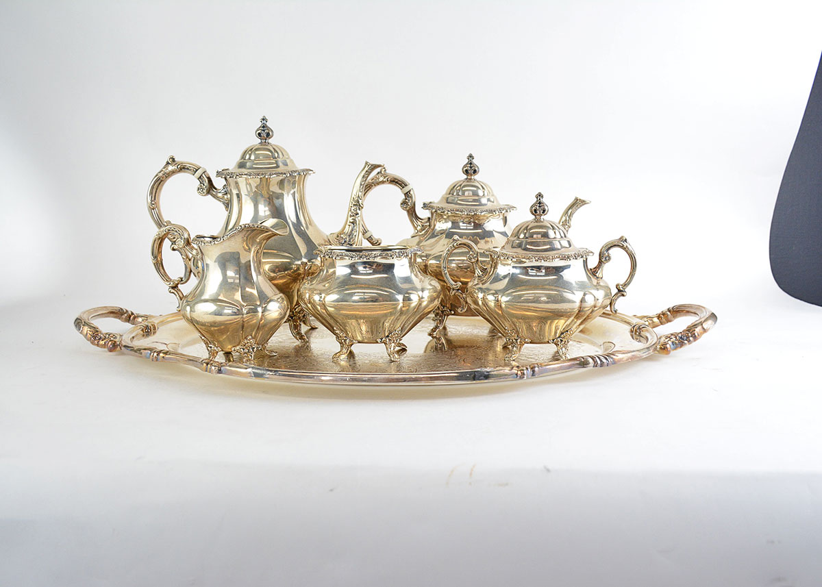 Reed & Barton "Georgian Rose" Sterling Tea and Coffee Service and ...