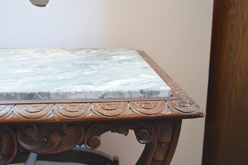 Late 1880s Italian Renaissance Style Man in the Mountain Table | EBTH