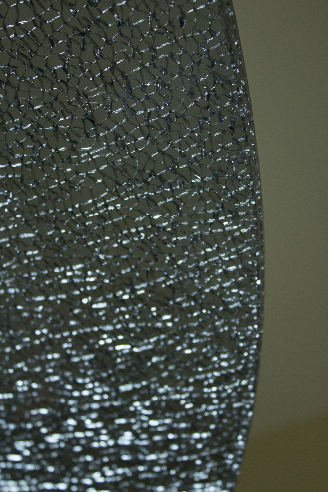 Crackle Glass Top Dining Table With Metal Base | Everything But The House