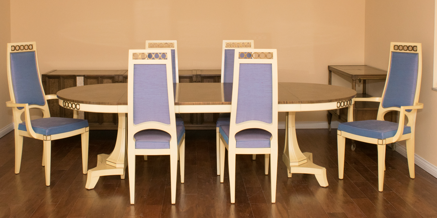 Mid-Century Romweber Dining Table with Six Chairs, Circa 1962 ...