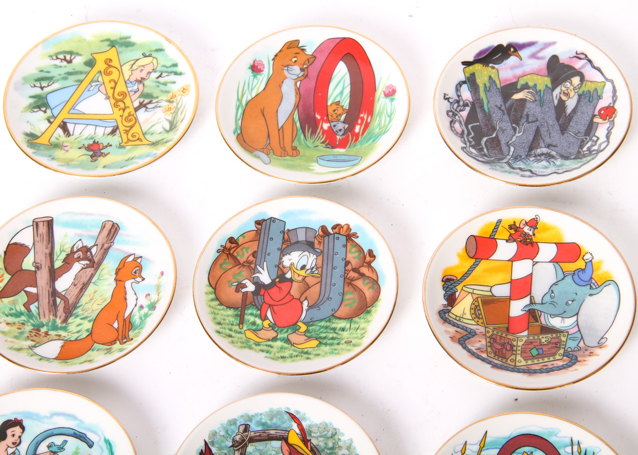 Vintage Disney Alphabet Plates Collection | EBTH