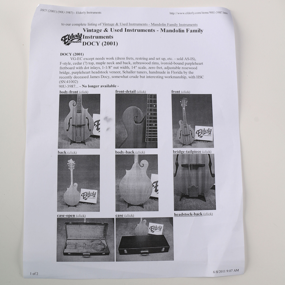 James Docy Mandolin | EBTH