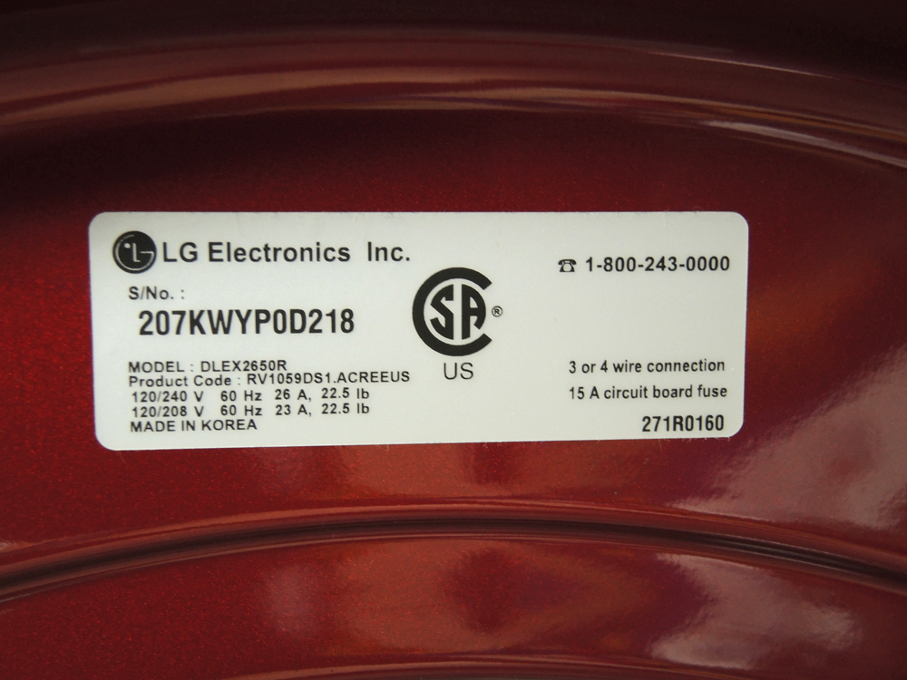 LG Cherry Red Front Loading HE Washer and Dryer Set | EBTH