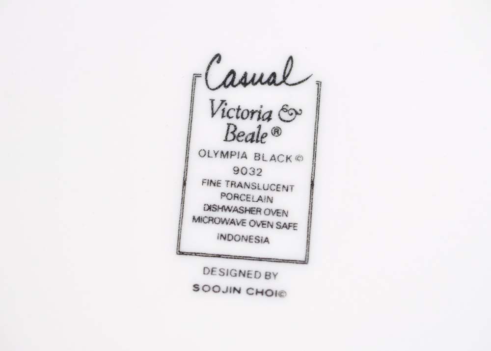 Victoria & Beale "Olympia Black" Dinnerware | EBTH