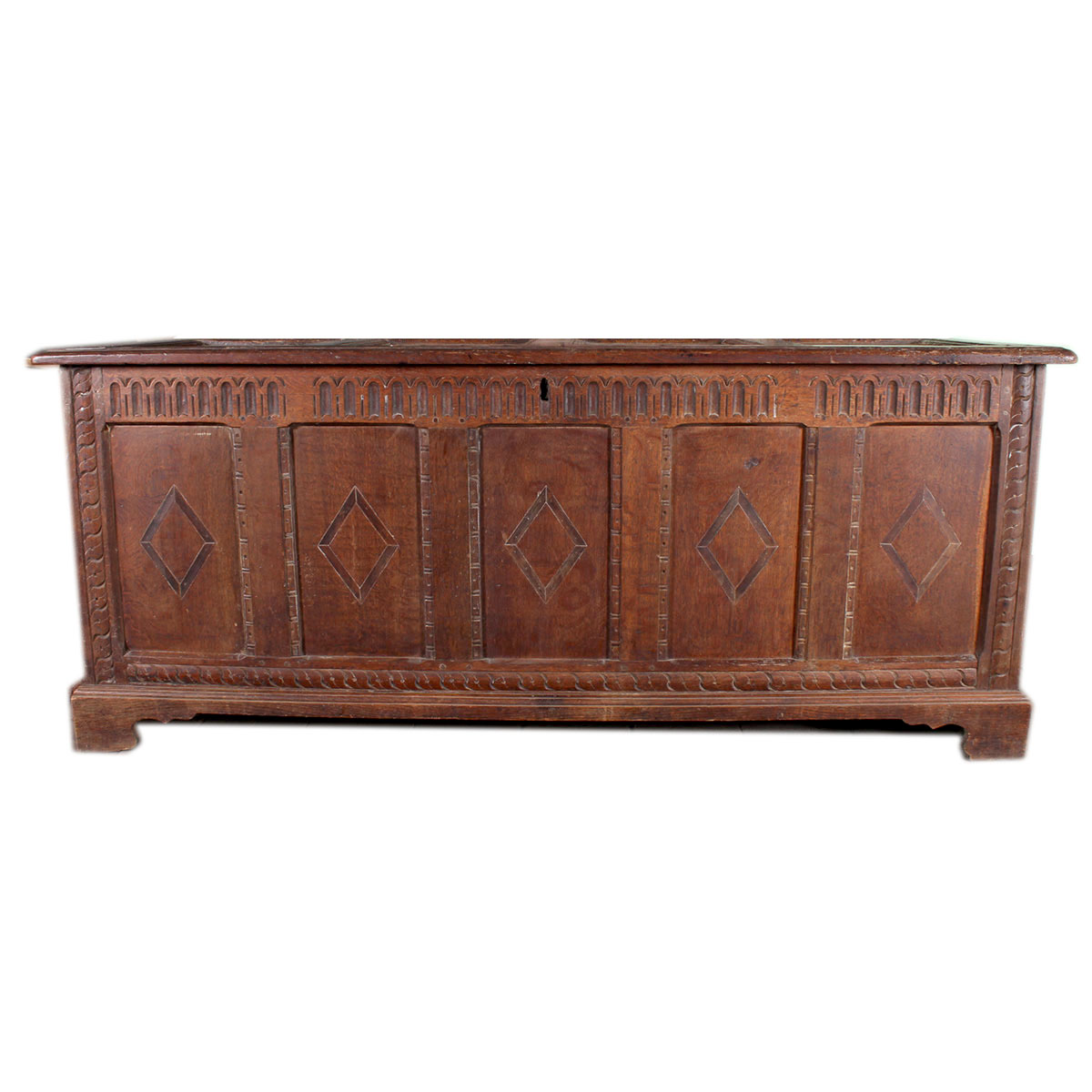 Carved Hardwood Rustic Storage Trunk | Everything But The House