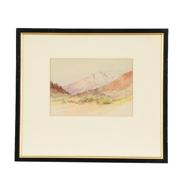 John Zettel Original Watercolor Painting "White Mountain" | EBTH