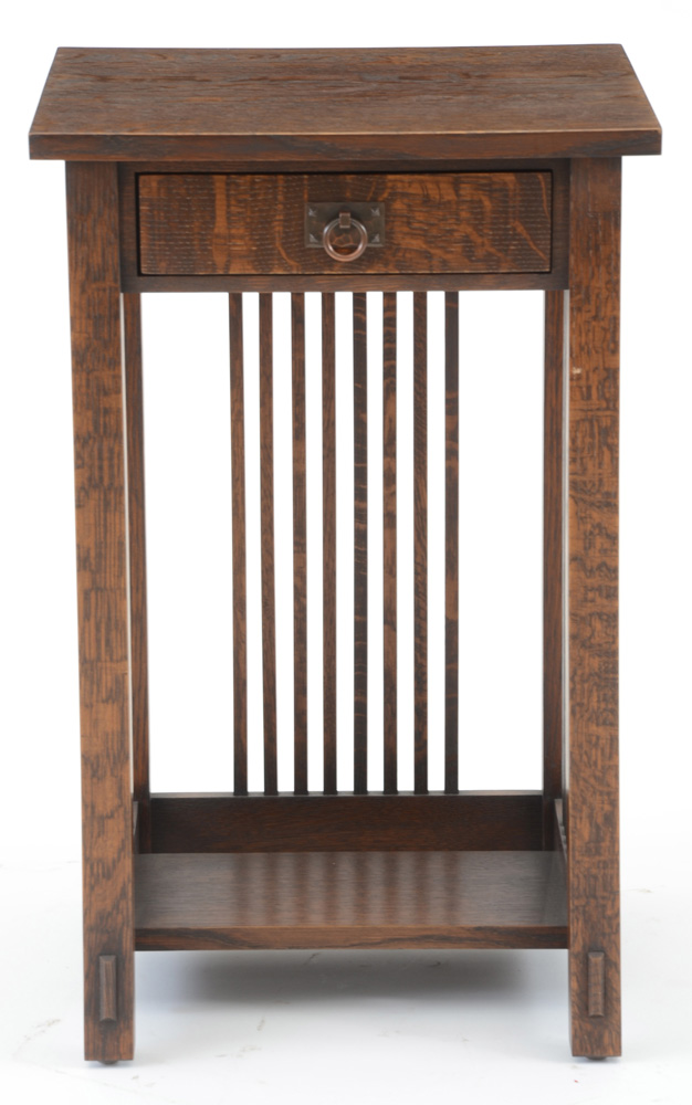 Pair of Stickley Style Quarter-Sawn Oak End Tables / Nightstands | EBTH