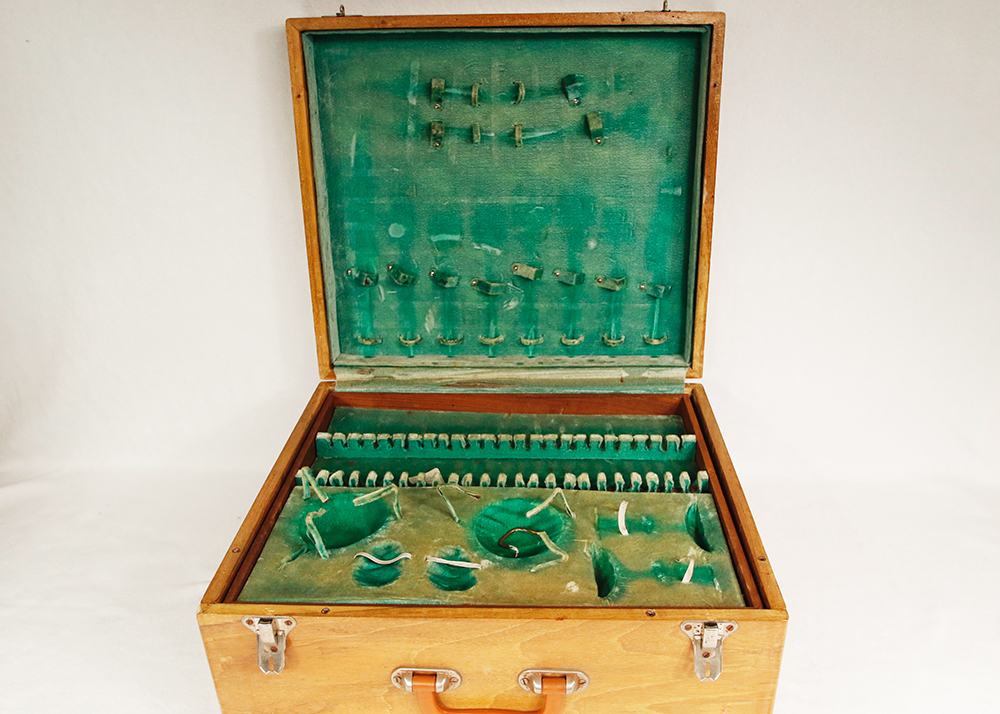 Mid Century Thai Bronzeware with Rosewood Handles and Storage Case | EBTH