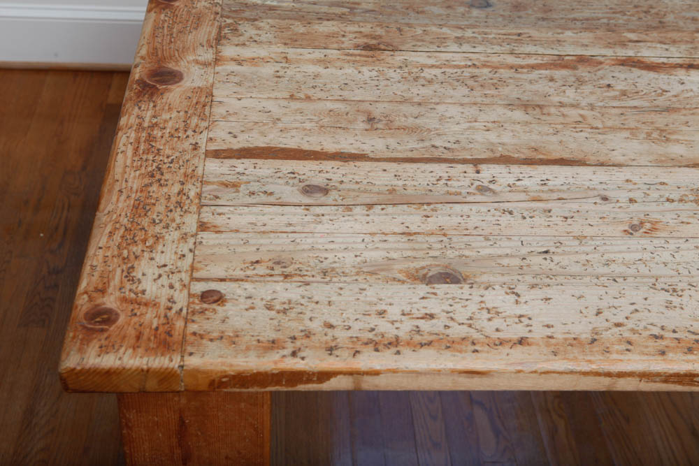 Reclaimed Pine Farm Table and Six Chairs | EBTH