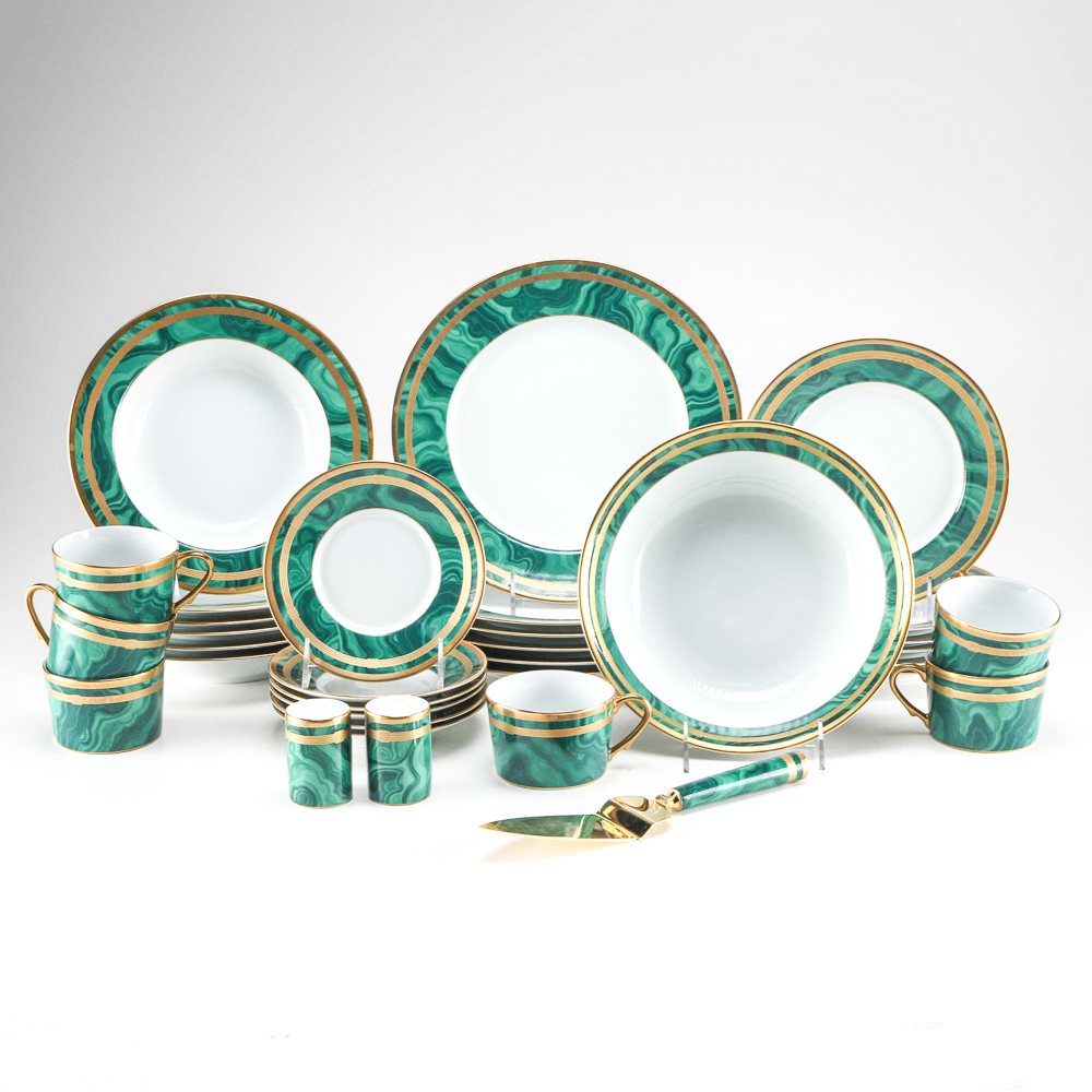 Christian Dior "Gaudron Malachite Green" Dinnerware Set | EBTH
