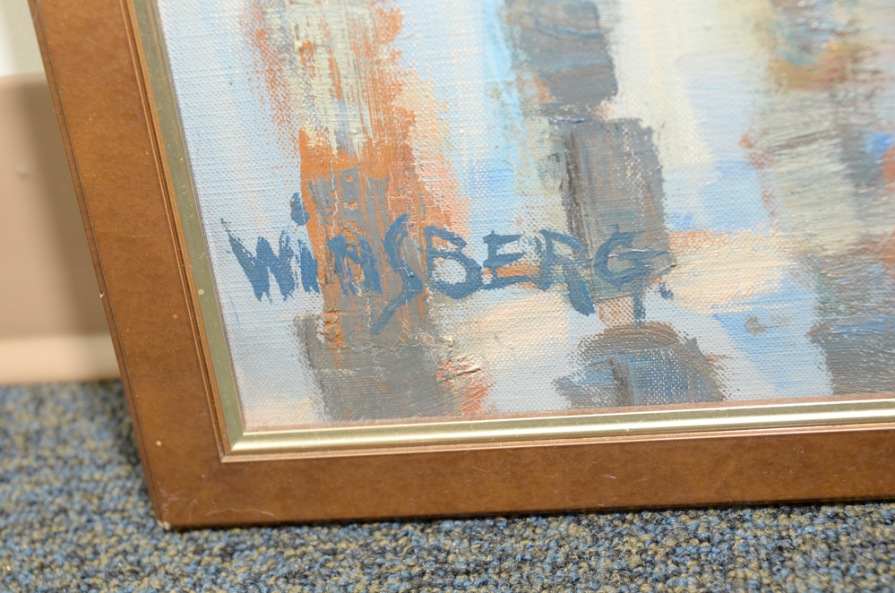 Winsberg "Miroitement" Oil Painting on Canvas | EBTH