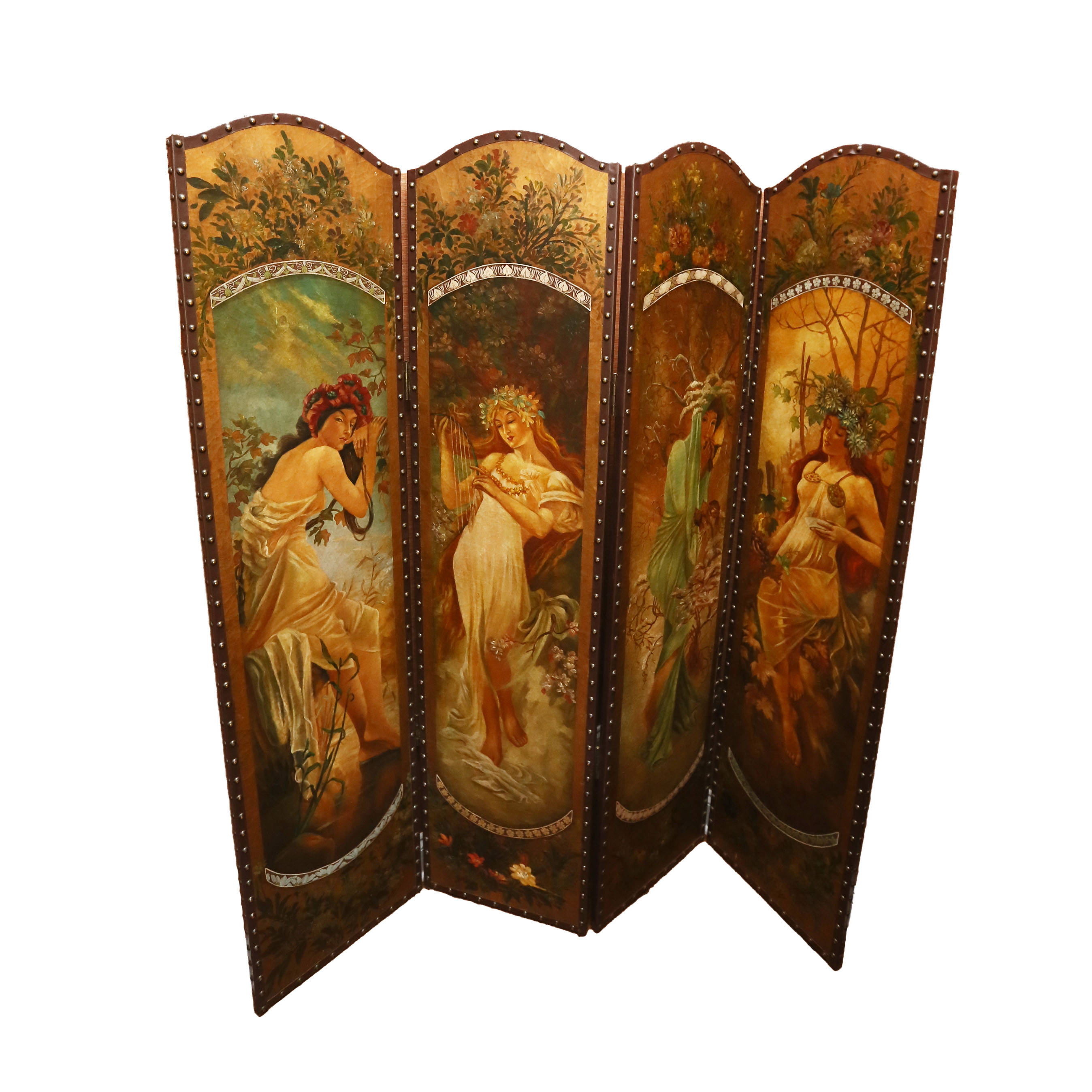 Hand Painted Room Screen | EBTH