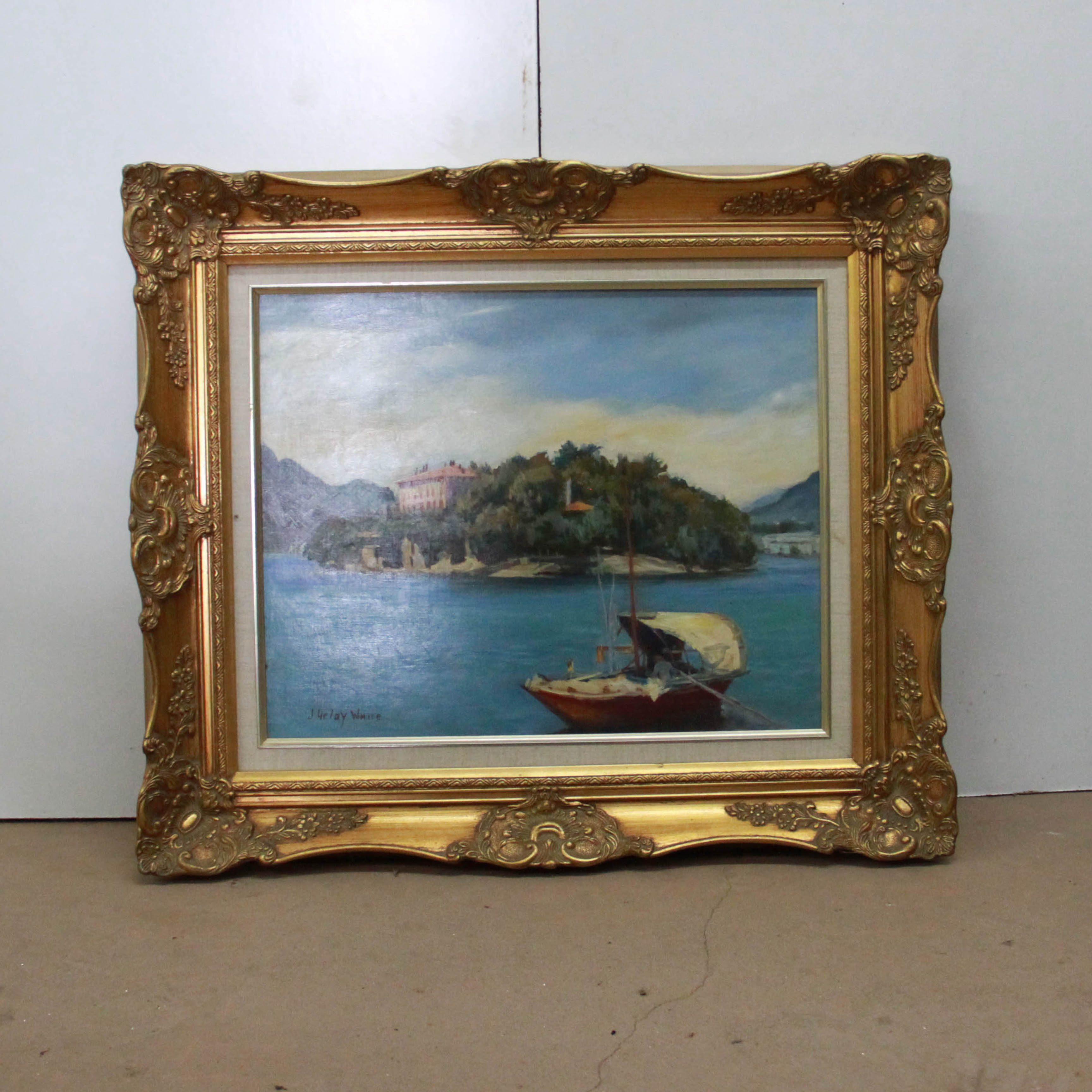 J. Helgy White Original Oil Painting | EBTH