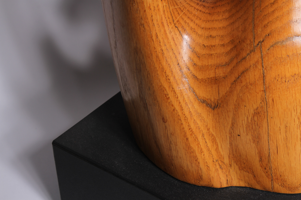 Bruce Johnson Carved Oak Sculpture, "Noh" | EBTH