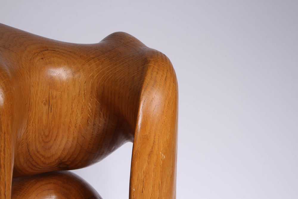 Bruce Johnson Carved Oak Sculpture, "Noh" | EBTH