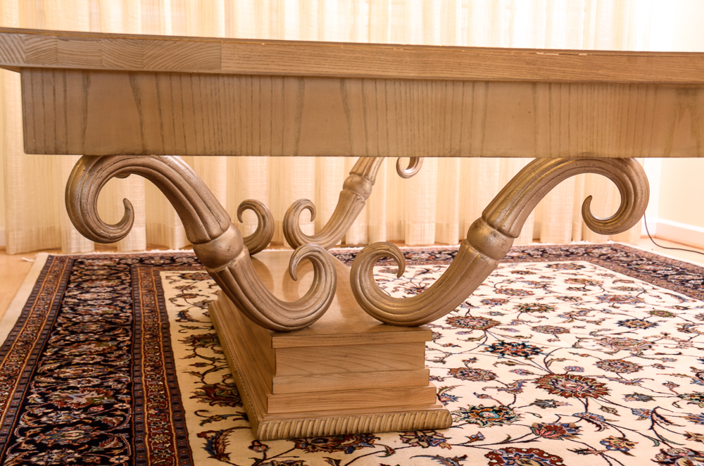 Drexel Dining Room Table with Burl Surface | EBTH