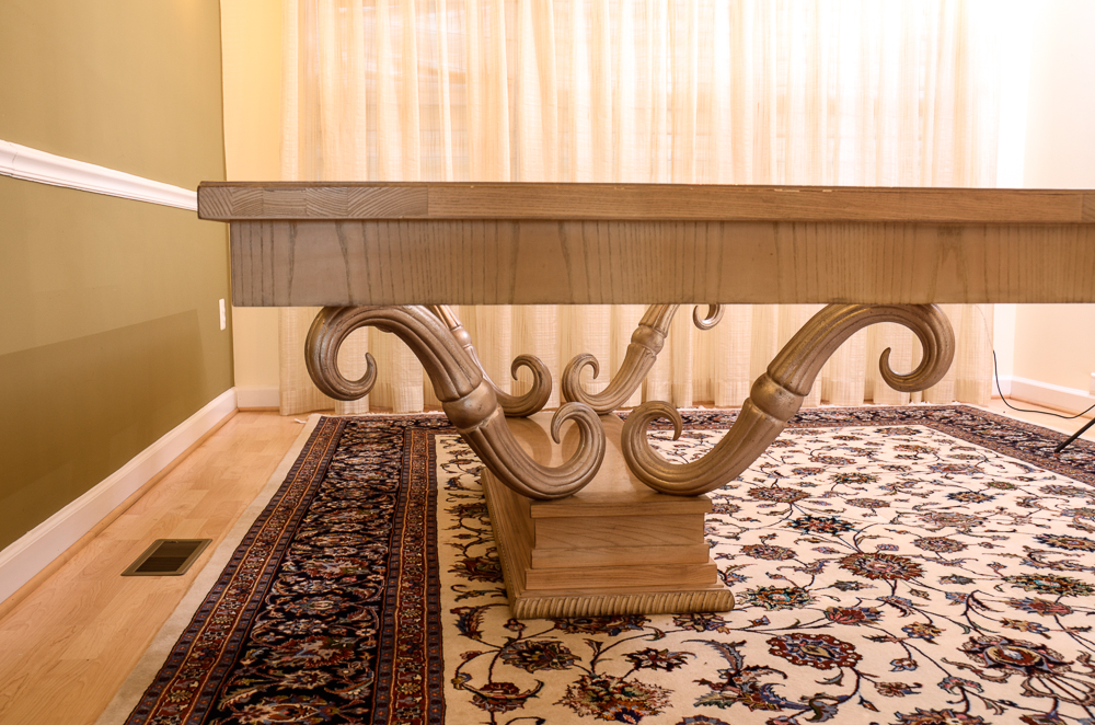 Drexel Dining Room Table with Burl Surface | EBTH