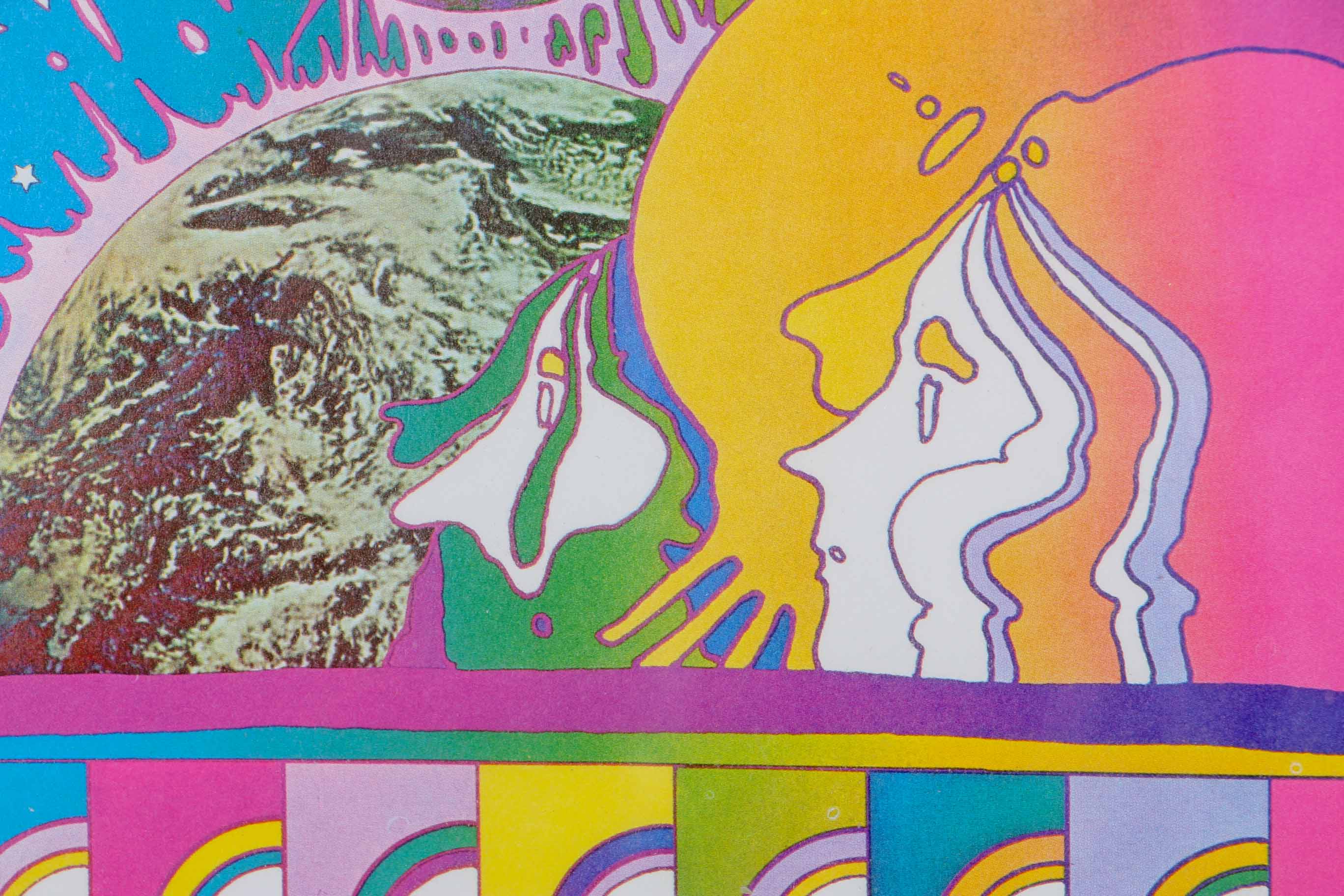 Peter Max Offset Lithograph on Paper "Apollo 11 Man Must Moon" | EBTH