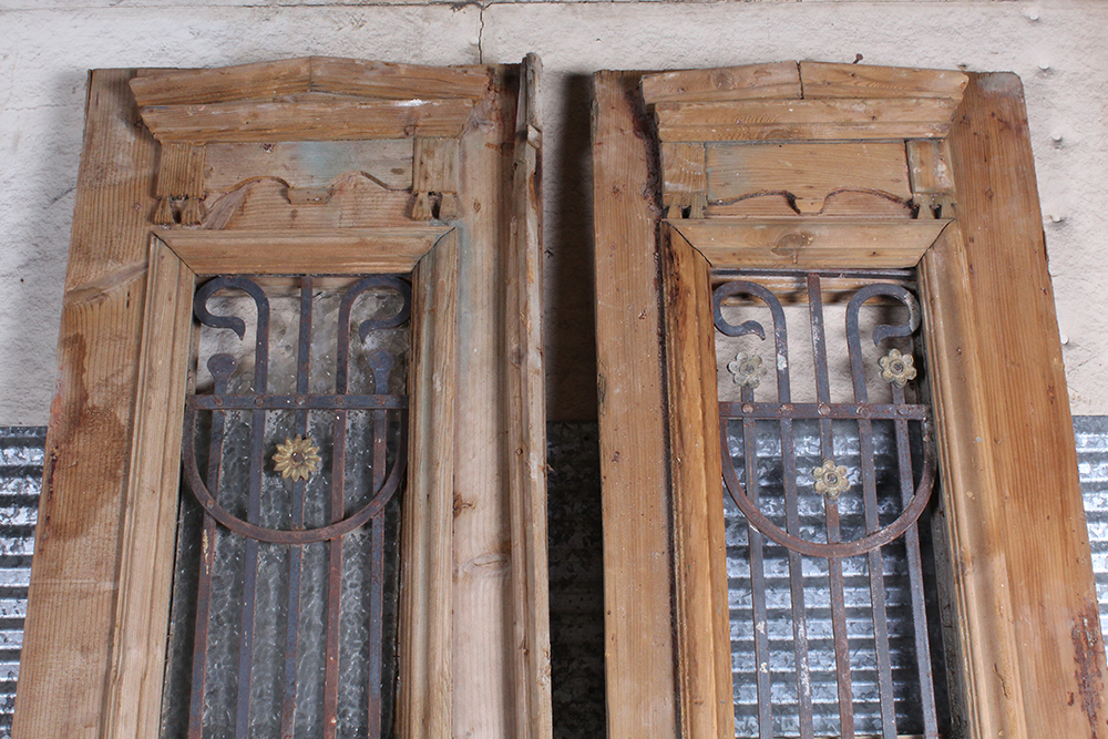 Primitive Carved Wooden Door Panels | EBTH