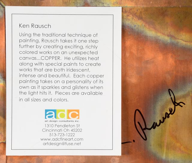 Ken Rausch Original Abstract Painting on Copper | EBTH