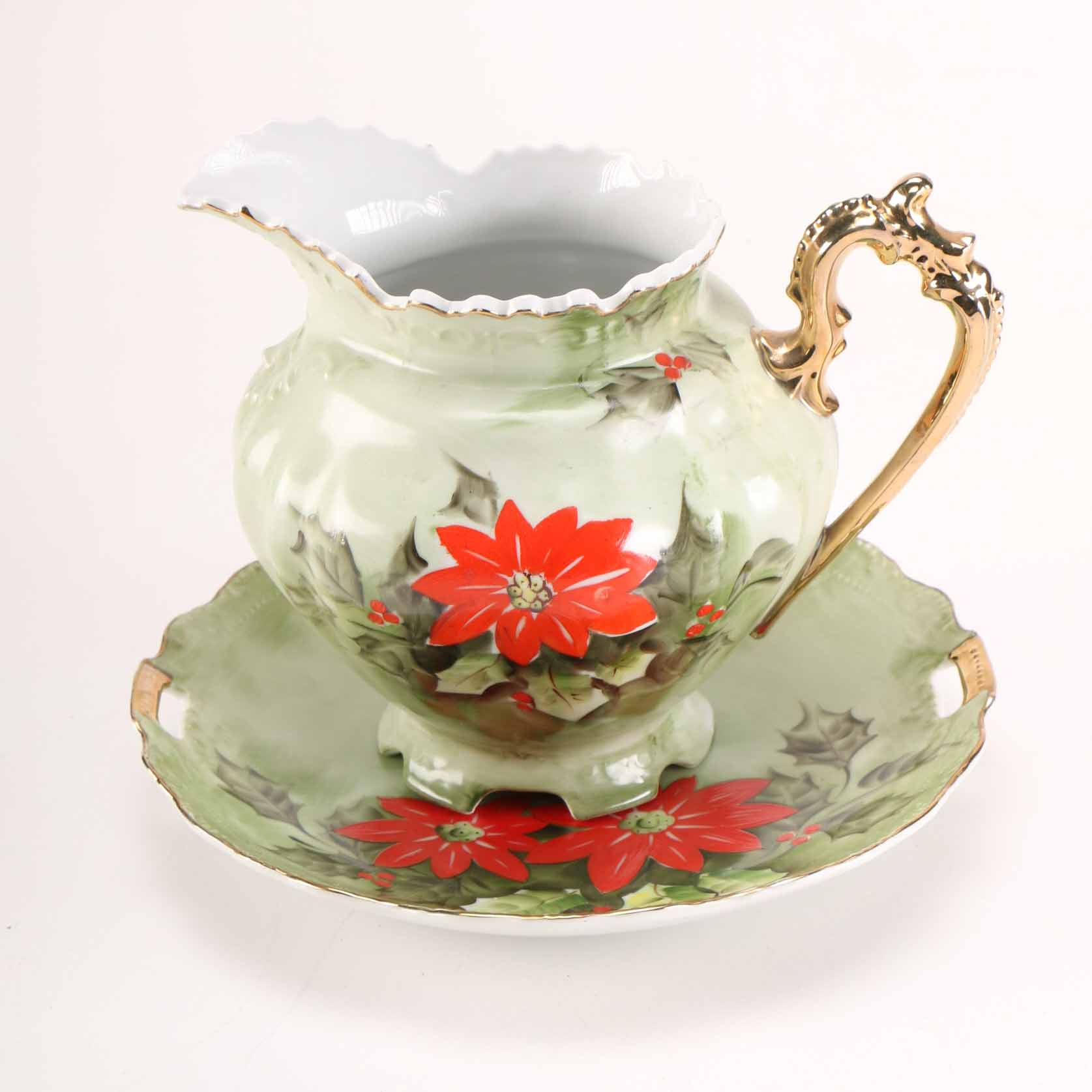 Lefton Christmas Pitcher and Basin Set | EBTH